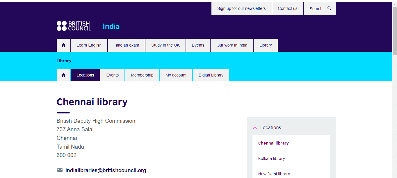 British Council Library in Chennai - DigiLibTech